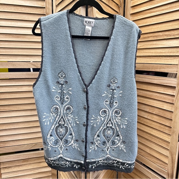 Koret | Jackets & Coats | Koret Embellished Sweater Vest | Poshmark